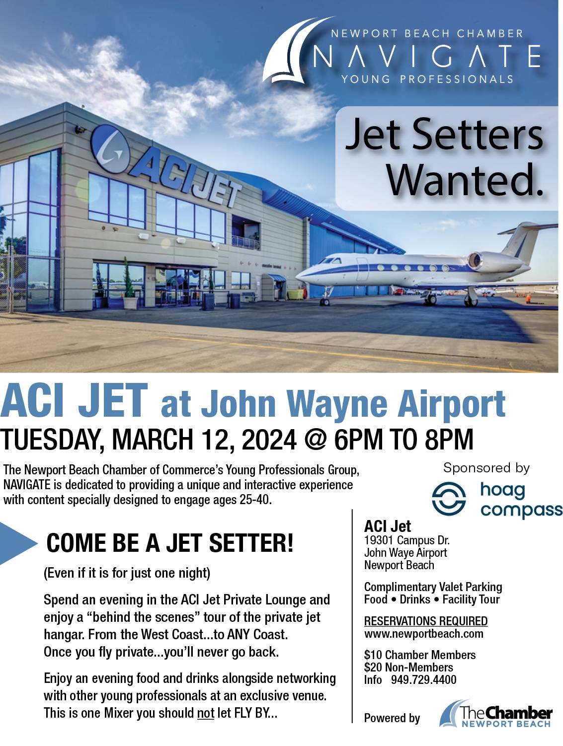 March NAVIGATE: Mixer at ACI Jet at John Wayne Airport - Newport Beach ...
