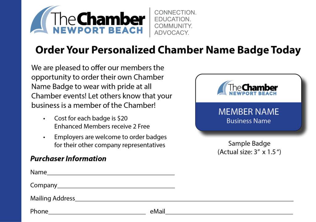 Member Badges - Newport Beach Chamber of Commerce