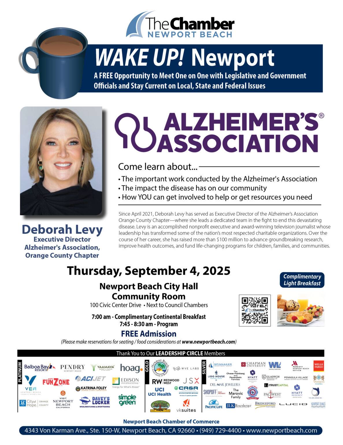Wake Up! Newport - Deborah Levy - Executive Director Alzheimer’s ...
