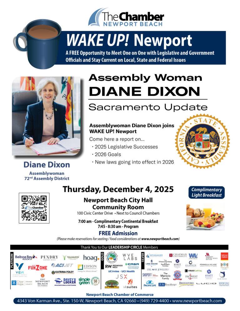 Wake Up! Newport - Diane Dixon - California State Assemblywoman ...