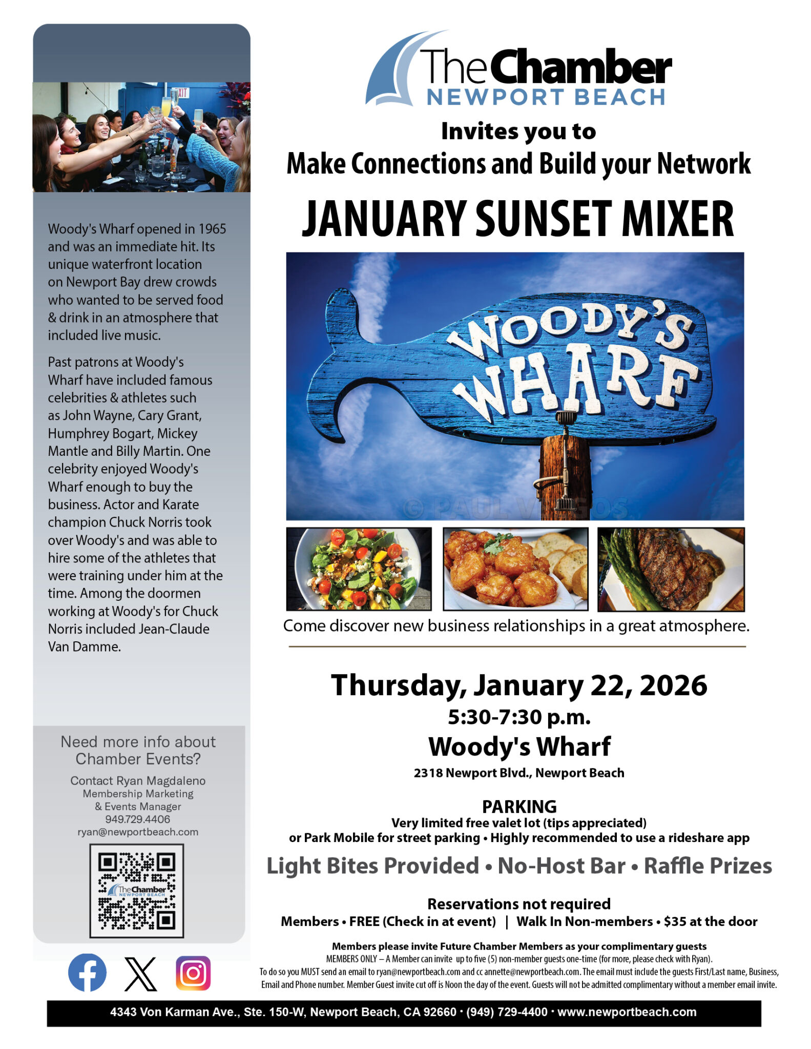 January 2026 Sunset Networking Mixer - Woodys - Newport Beach Chamber ...