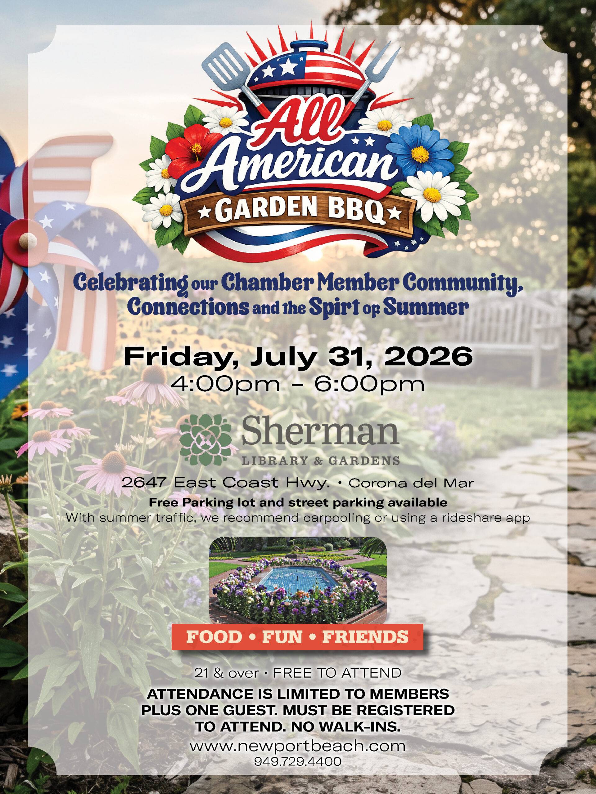 All American Garden BBQ - Sherman Library and Gardens - July 2026 ...